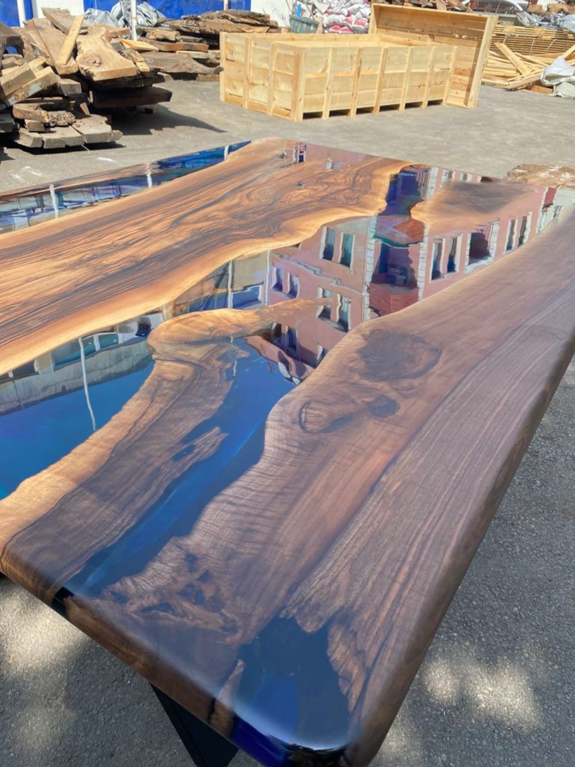 Epoxy Table Epoxy Dining Table Walnut Epoxy River Table - Etsy