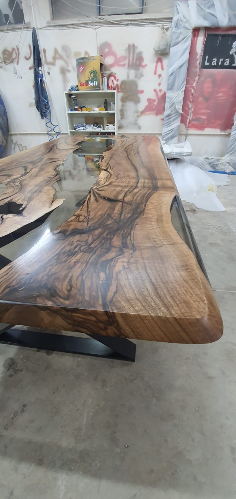Handmade Epoxy Table Clear Epoxy Table Custom 96 X 42 - Etsy