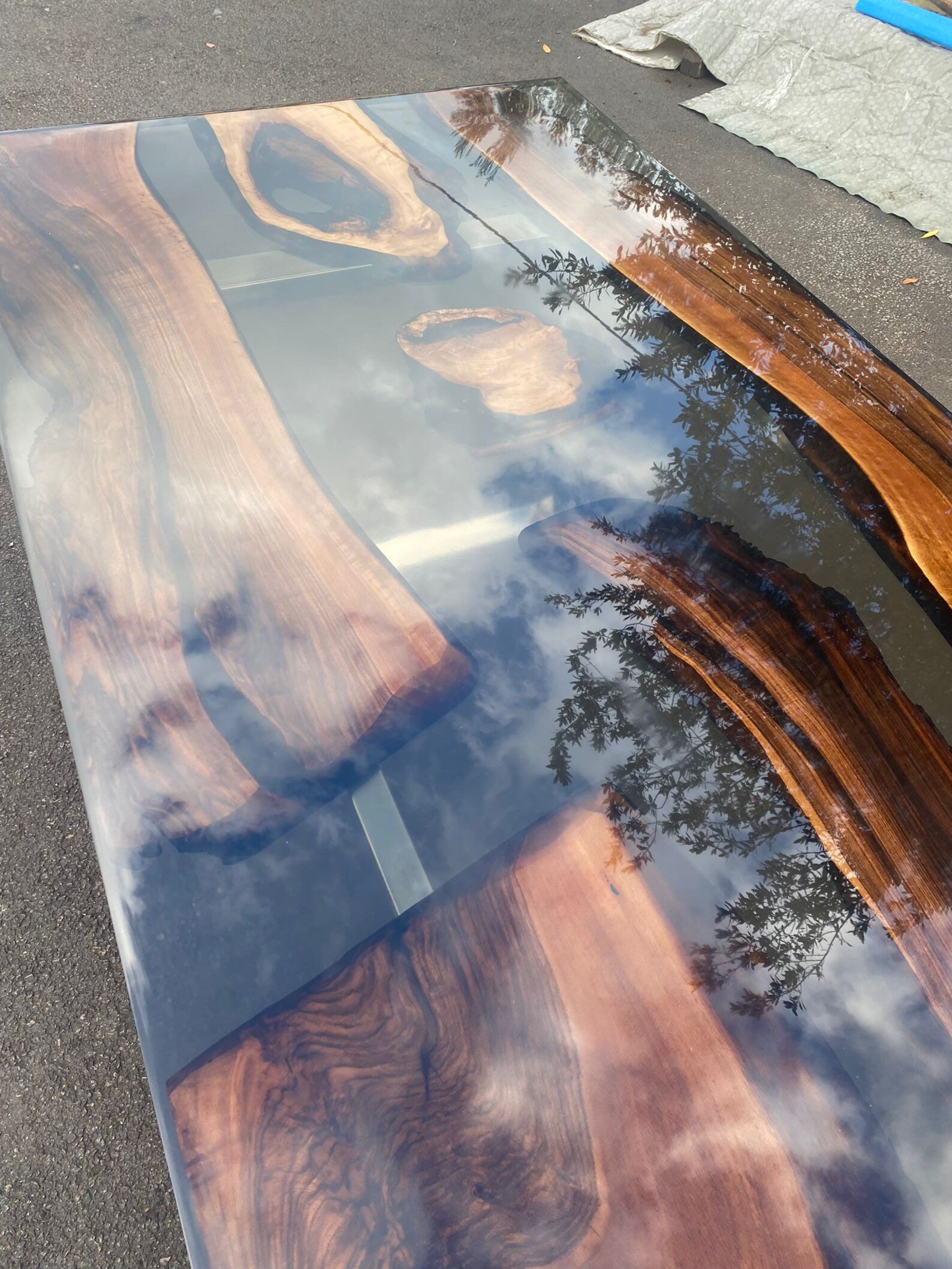 Epoxy Table, Epoxy Dining Table, Walnut Epoxy Table, River Table ...