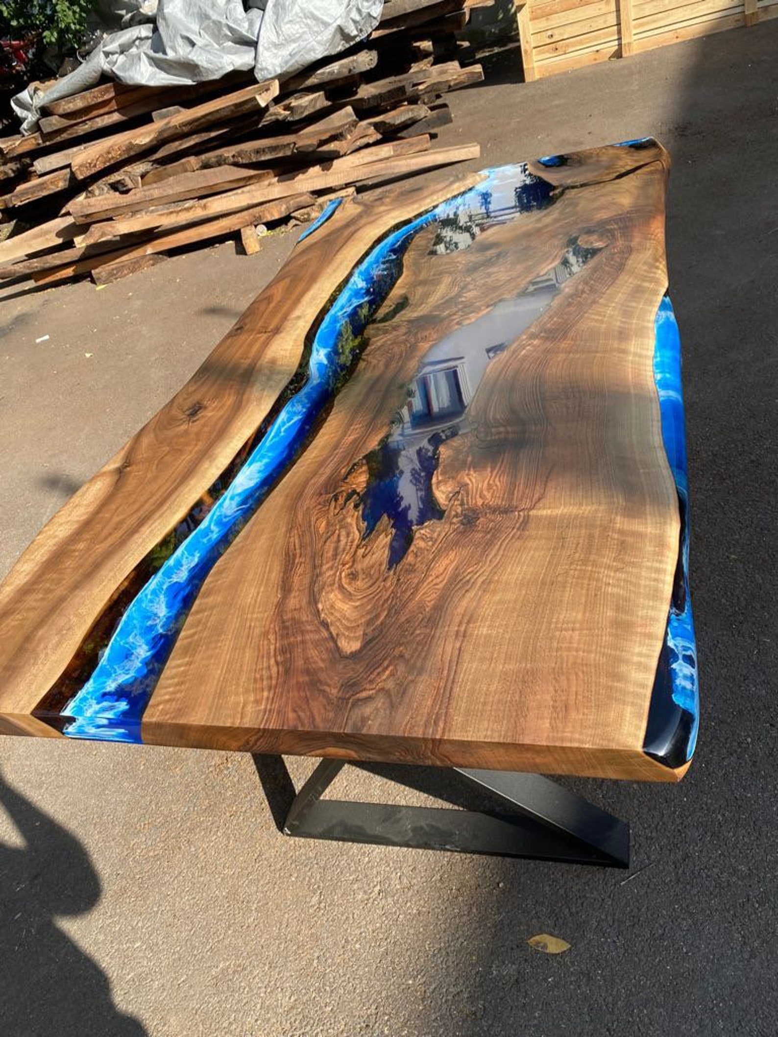 Epoxy Table Epoxy Dining Table Ocean Table Custom 84 X 42 - Etsy