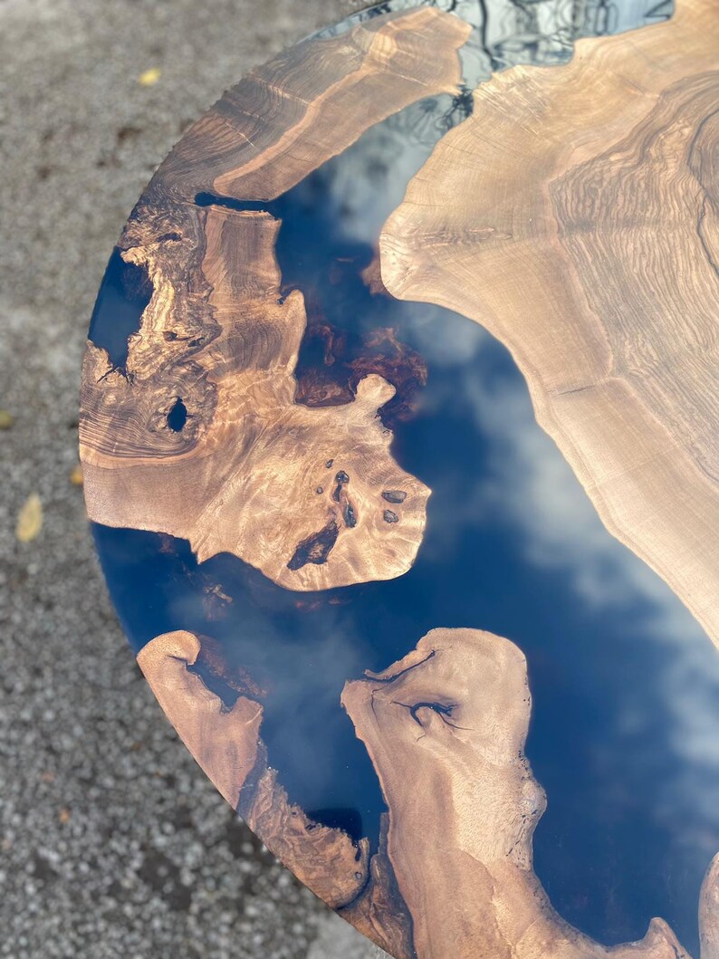 Epoxy Round Table Epoxy Dining Table Walnut Epoxy River - Etsy
