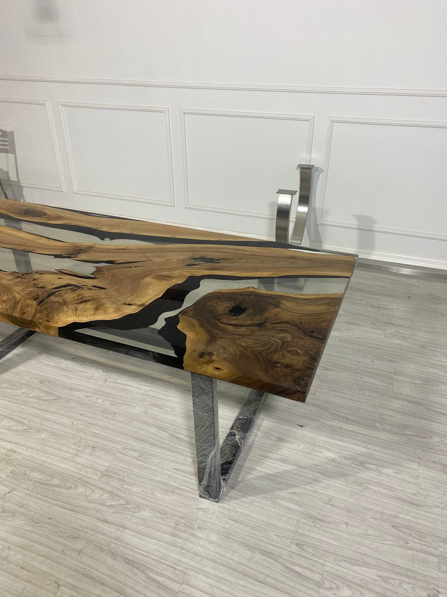 Epoxy Resin Table Live Edge Table Custom 86 X 36 Table | Etsy