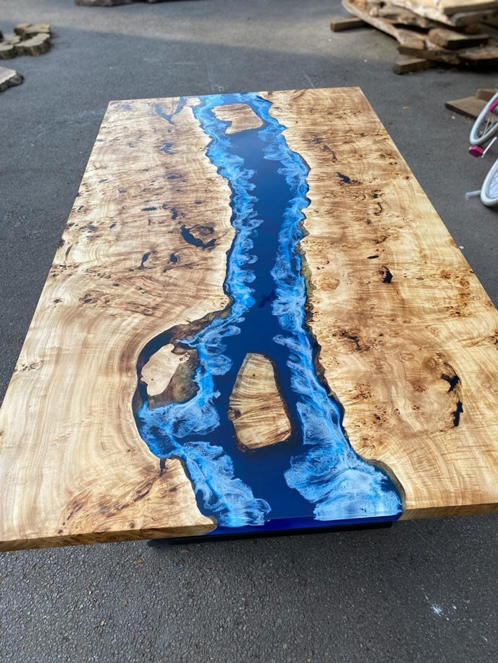 Epoxy Dining Table, Epoxy Table, Ocean Table, Custom 84” X 48” Poplar ...