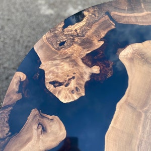 Epoxy Round Table, Epoxy Dining Table, Walnut Epoxy River Table, Custom ...