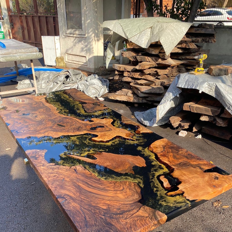 Cedar Epoxy Table - Etsy