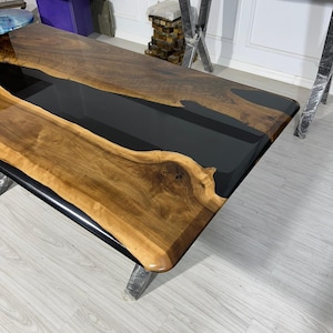 Handmade Epoxy Table, Walnut Epoxy Table, Epoxy Dining Table, Custom 72 ...