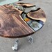 Walnut Round Epoxy Game Table, Walnut Epoxy Gamble Table, Custom 42 ...