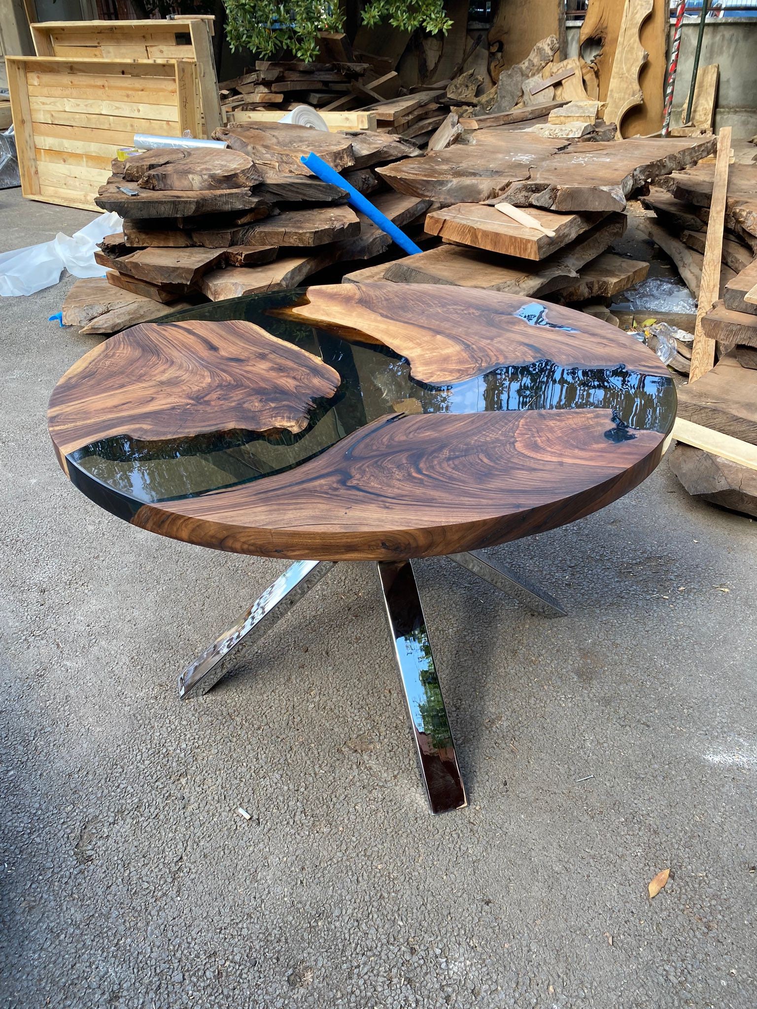 Epoxy Dining Table Epoxy Resin Table Custom 48 Diameter - Etsy
