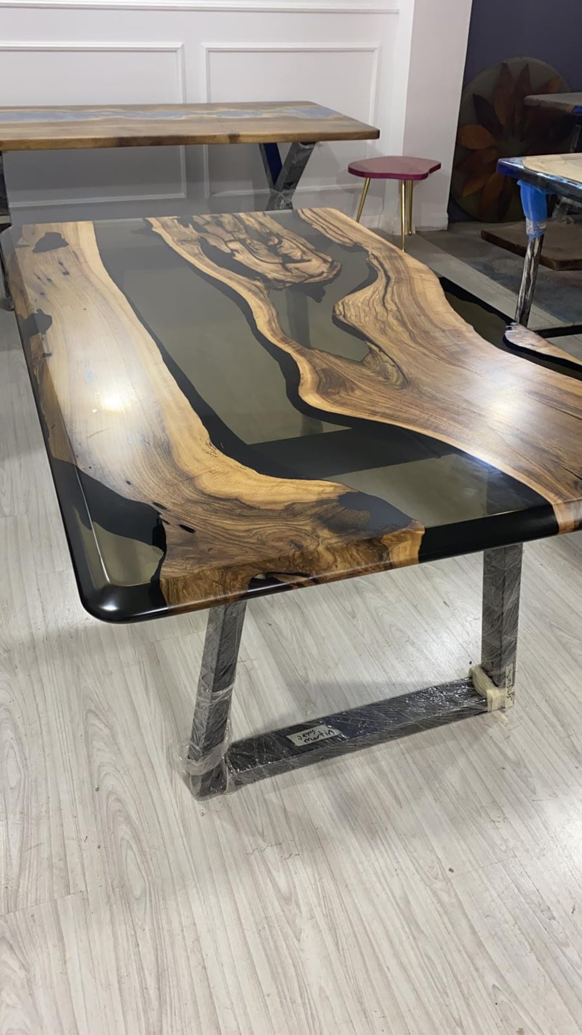 Epoxy Table Epoxy Dining Table Walnut Epoxy Table River - Etsy