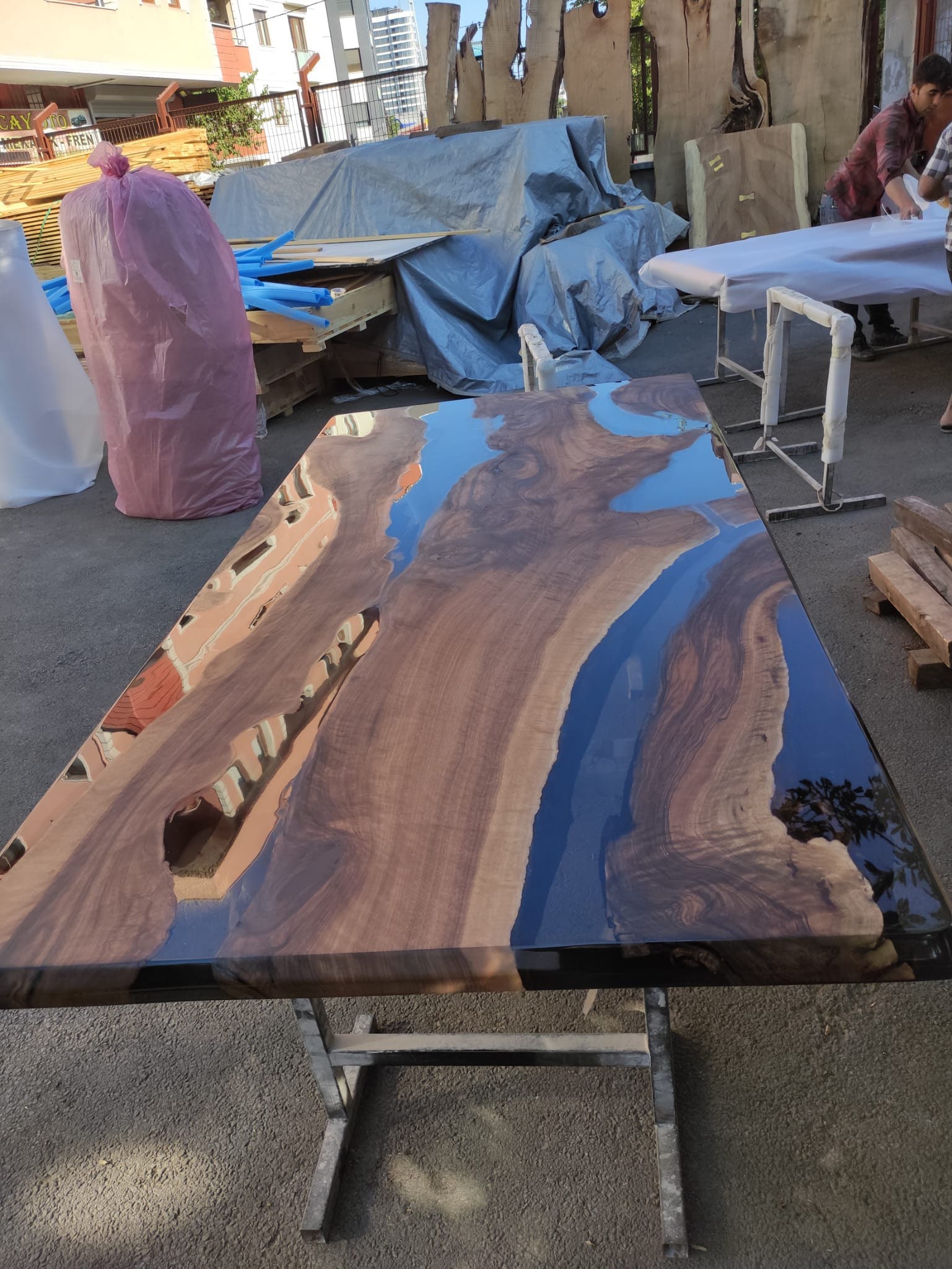 Live Edge Table Epoxy Table Epoxy Dining Table Custom 96 X - Etsy Canada