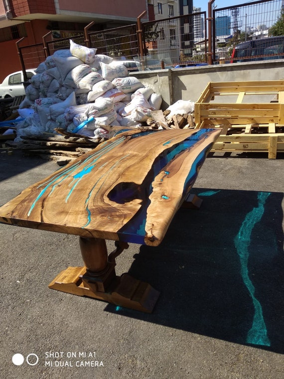 Walnut Dining Table River Table Custom 78 X 47 Walnut - Etsy