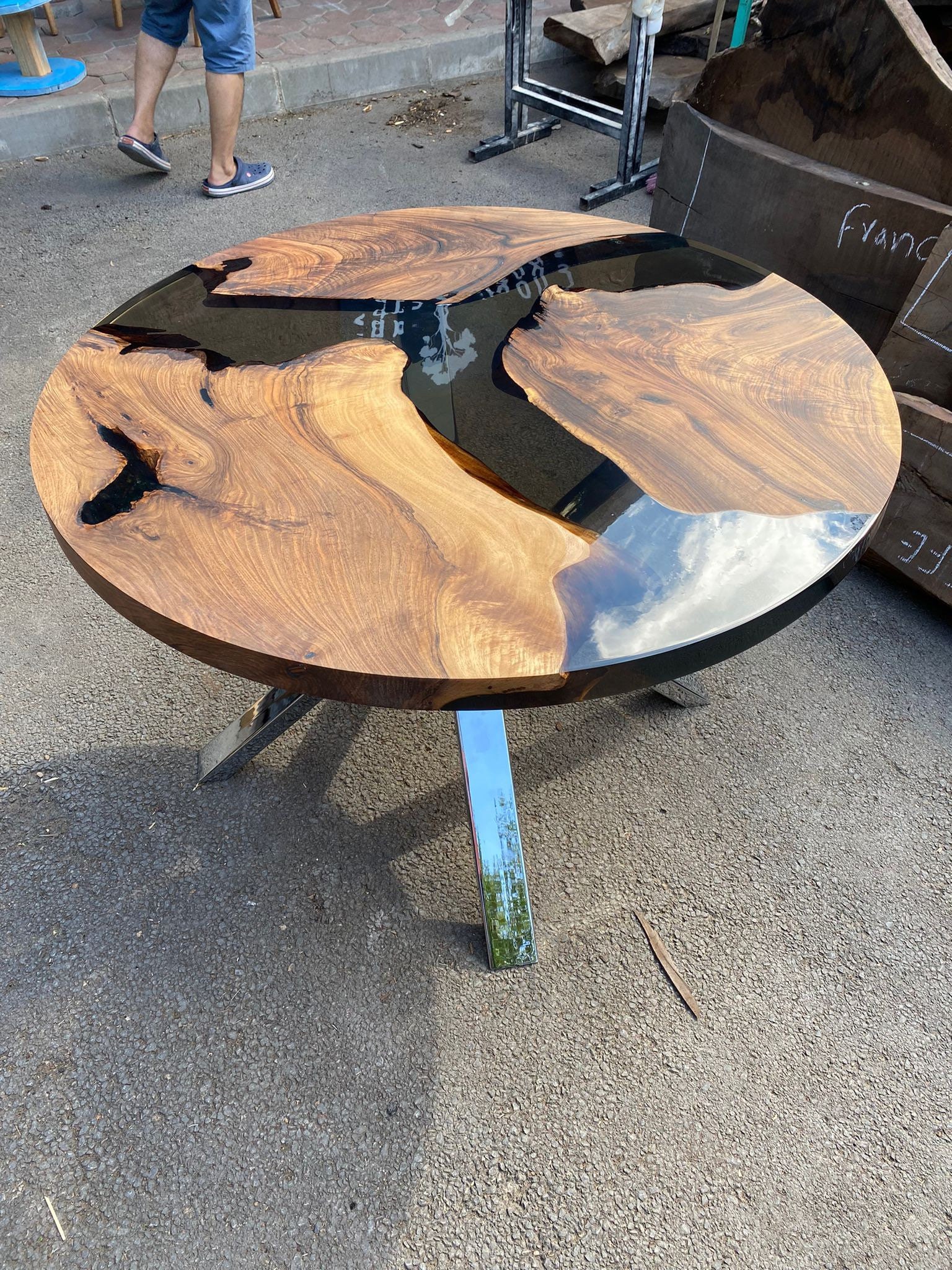 Epoxy Dining Table Epoxy Resin Table Custom 48 Diameter - Etsy
