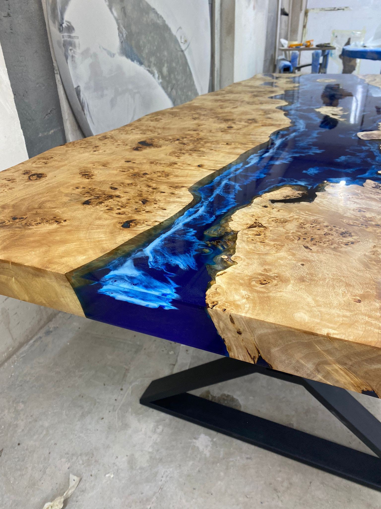 Epoxy Table Epoxy Dining Table Poplar Wood Epoxy River | Etsy