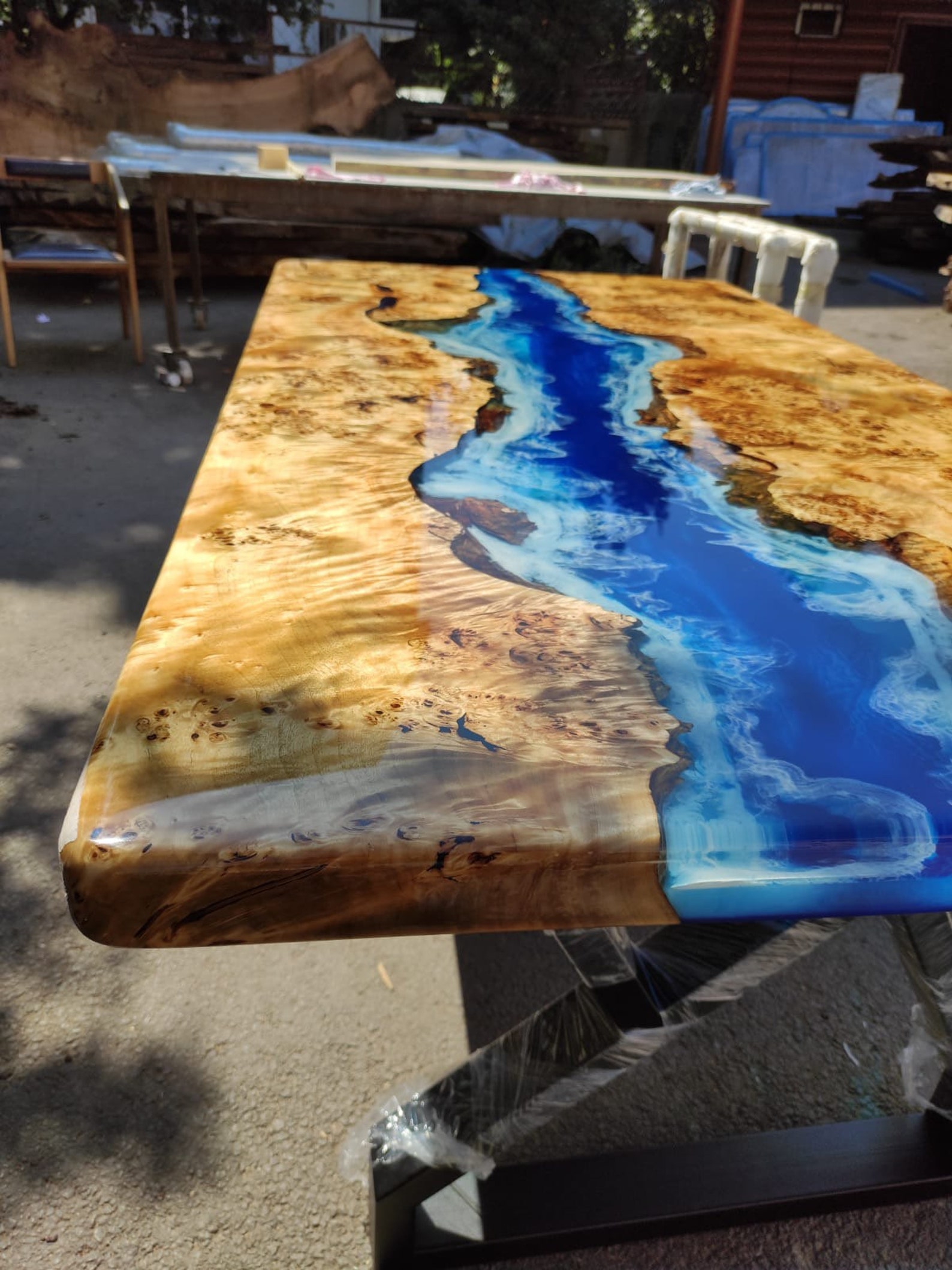 Ocean Table Poplar Table Custom 68 X 36 Poplar Wood Shiny - Etsy