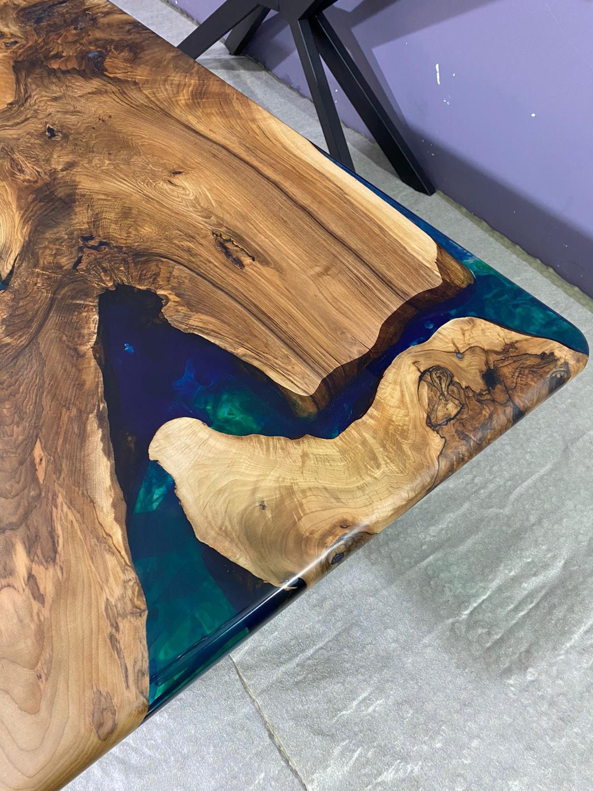 Epoxy Table Epoxy Dining Table Walnut Epoxy River Table - Etsy