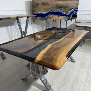 Handmade Epoxy Table, Walnut Epoxy Table, Epoxy Dining Table, Custom 72 ...