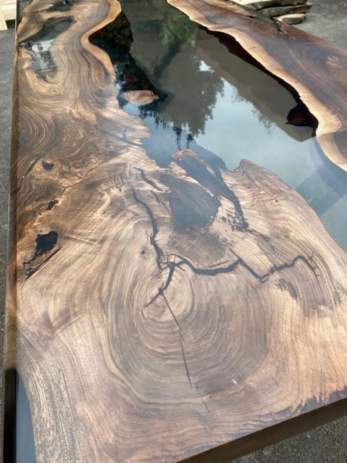 Live Edge Table Epoxy Table Epoxy Dining Table Custom 84 X - Etsy