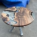 Walnut Round Epoxy Game Table, Walnut Epoxy Gamble Table, Custom 42 ...