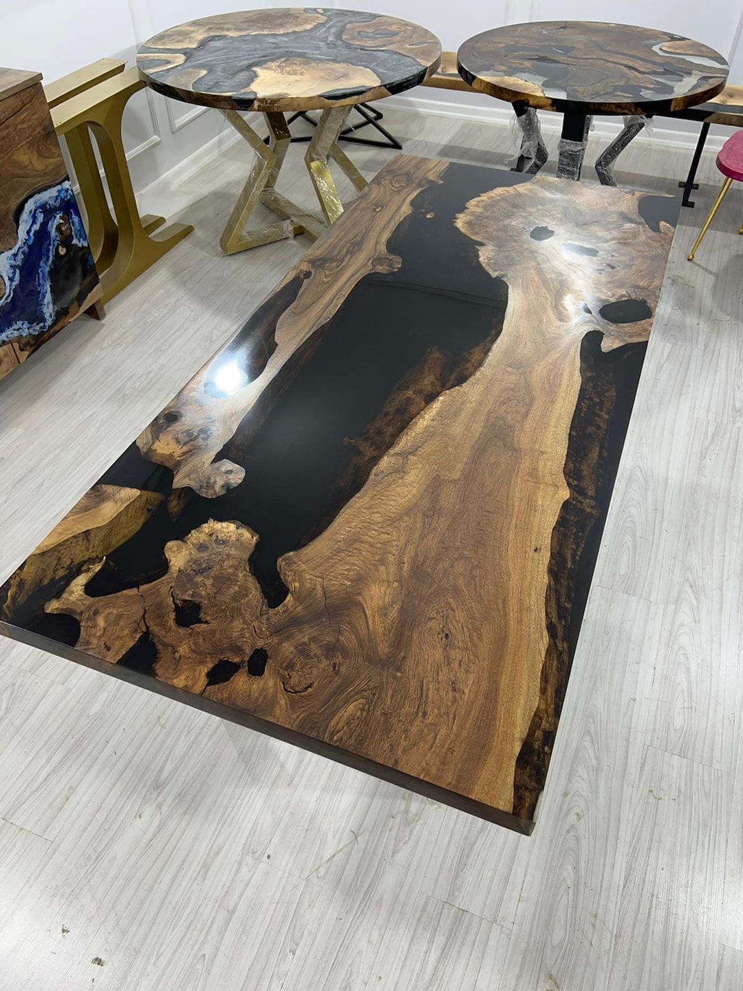Walnut Dining Table, Epoxy Table, Epoxy Dining Table, Walnut Epoxy ...