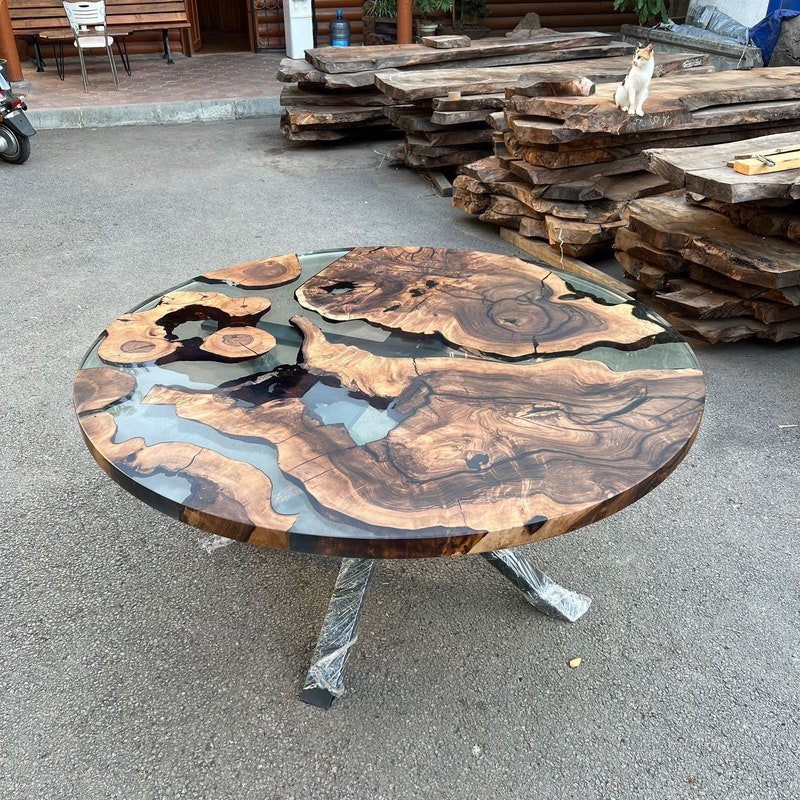 Round Epoxy Table - Etsy