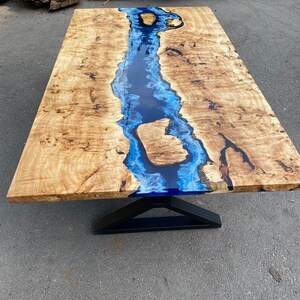 Epoxy Dining Table, Epoxy Table, Ocean Table, Custom 84” X 48” Poplar ...