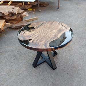 Epoxy Round Table, Epoxy Dining Table, Walnut Epoxy River Table, Custom ...
