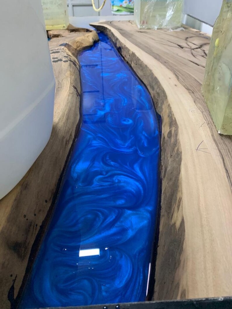 Walnut Dining Table Epoxy Resin Table River Table Live Edge | Etsy