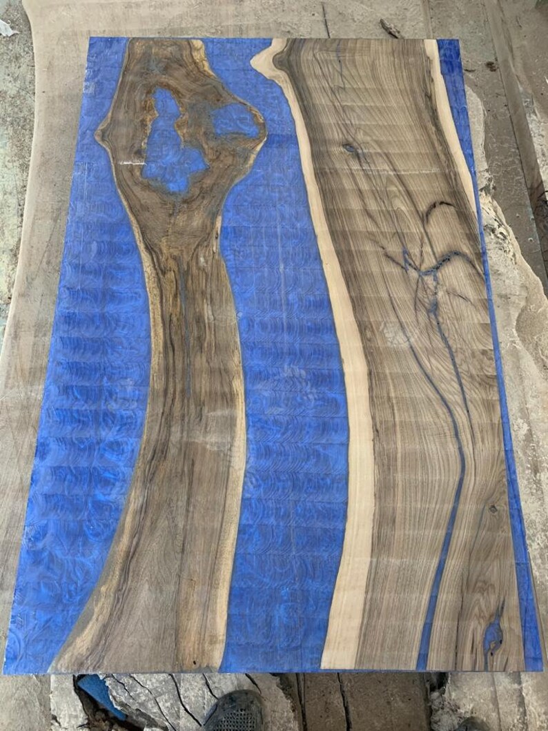 Walnut Dining Table Epoxy Resin Table River Table Live Edge | Etsy