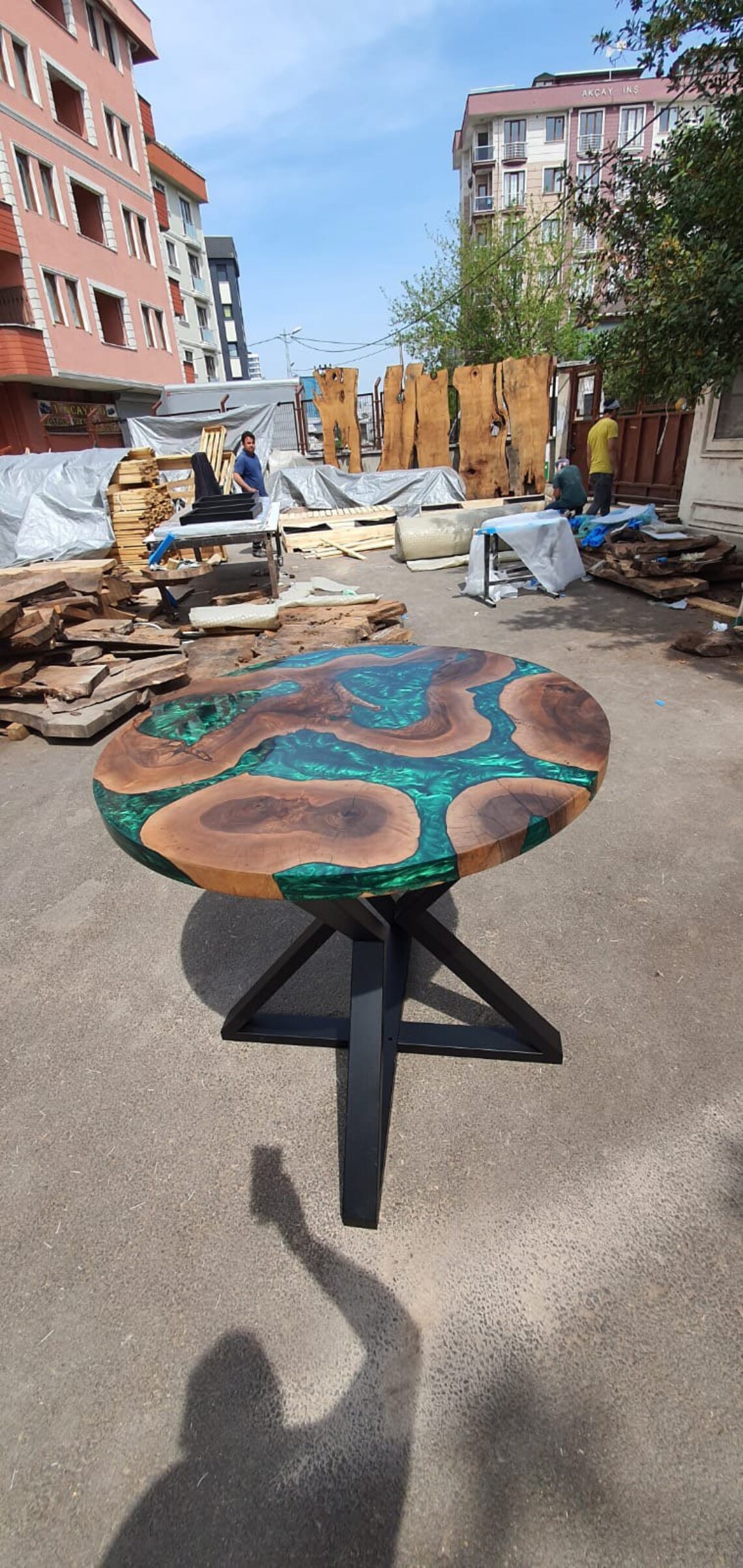 Round Dining Table Live Edge Table Custom 40 Diameter Round | Etsy