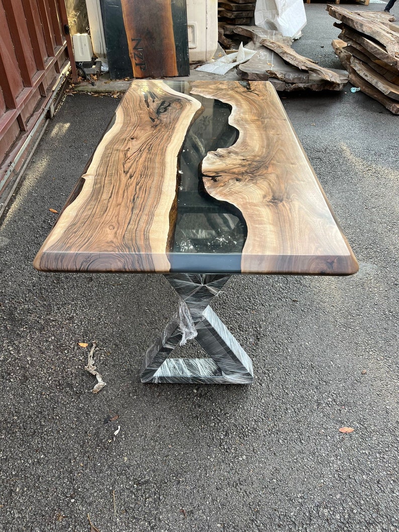 Handmade Epoxy Table Walnut Dining Table Live Edge Table - Etsy