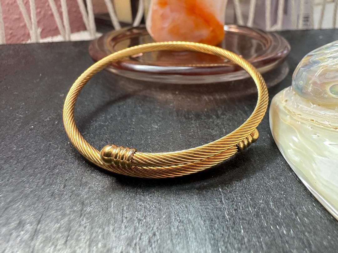 Round Stainless Steel Electroplating Bangle - Etsy