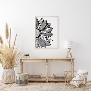 Meraki | Flowers | Geometric | Digital Print | Wall Art | Boho - Etsy