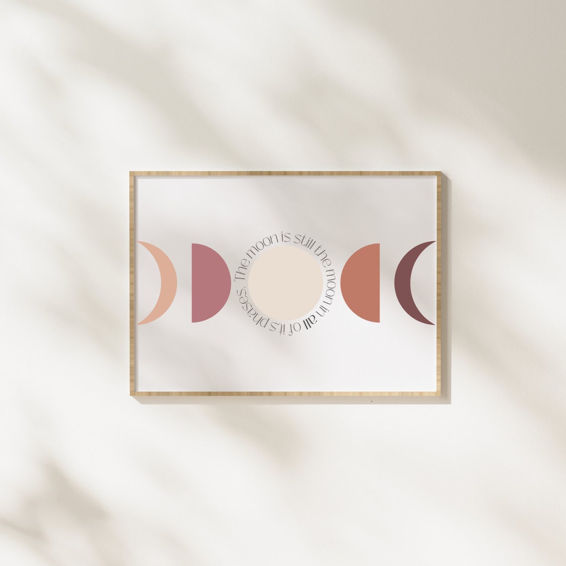Moon Phase Boho Wall Art Modern Minimalist Digital - Etsy