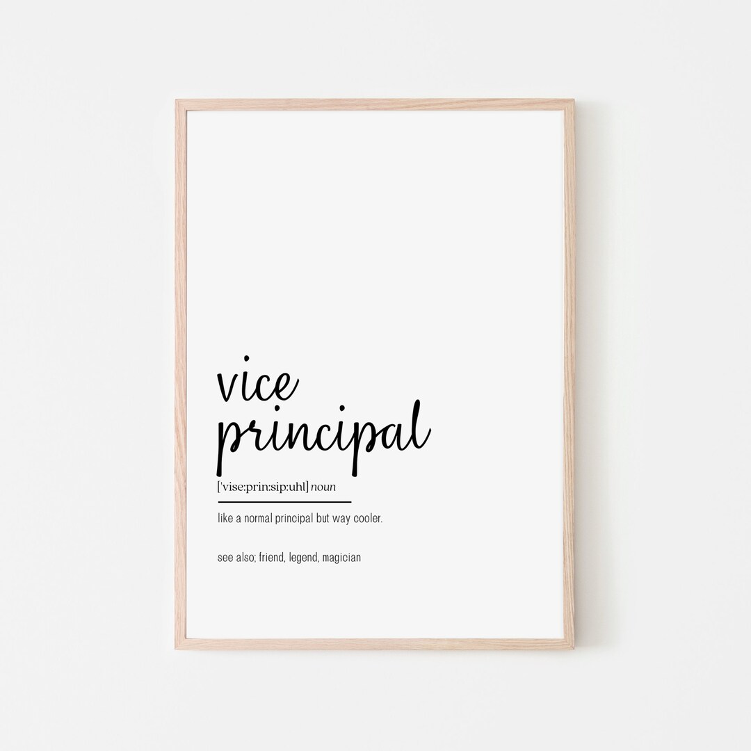 Vice Principal | Education | School | Digital Print | Wall Art - Etsy