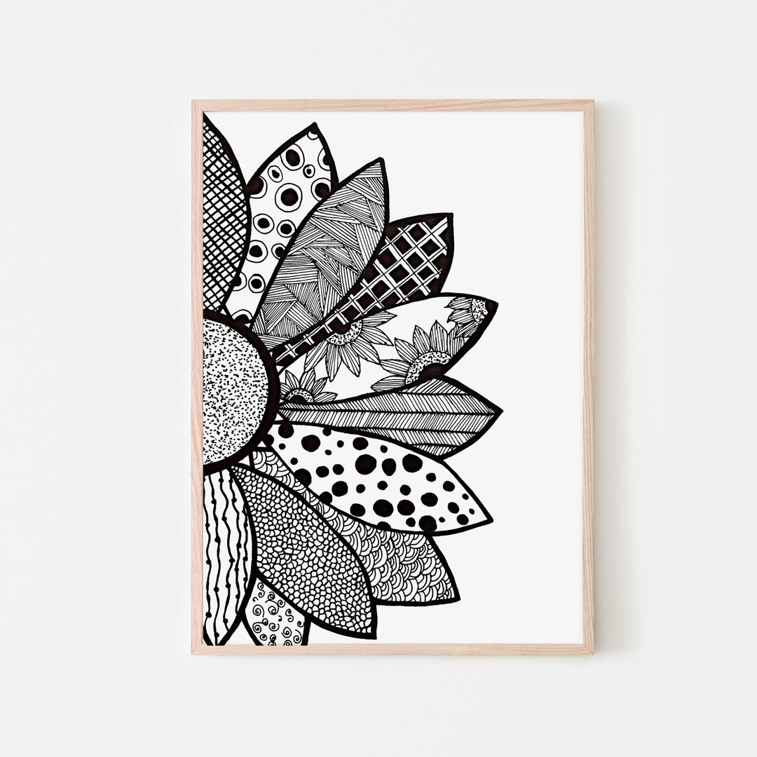 Meraki | Flowers | Geometric | Digital Print | Wall Art | Boho - Etsy