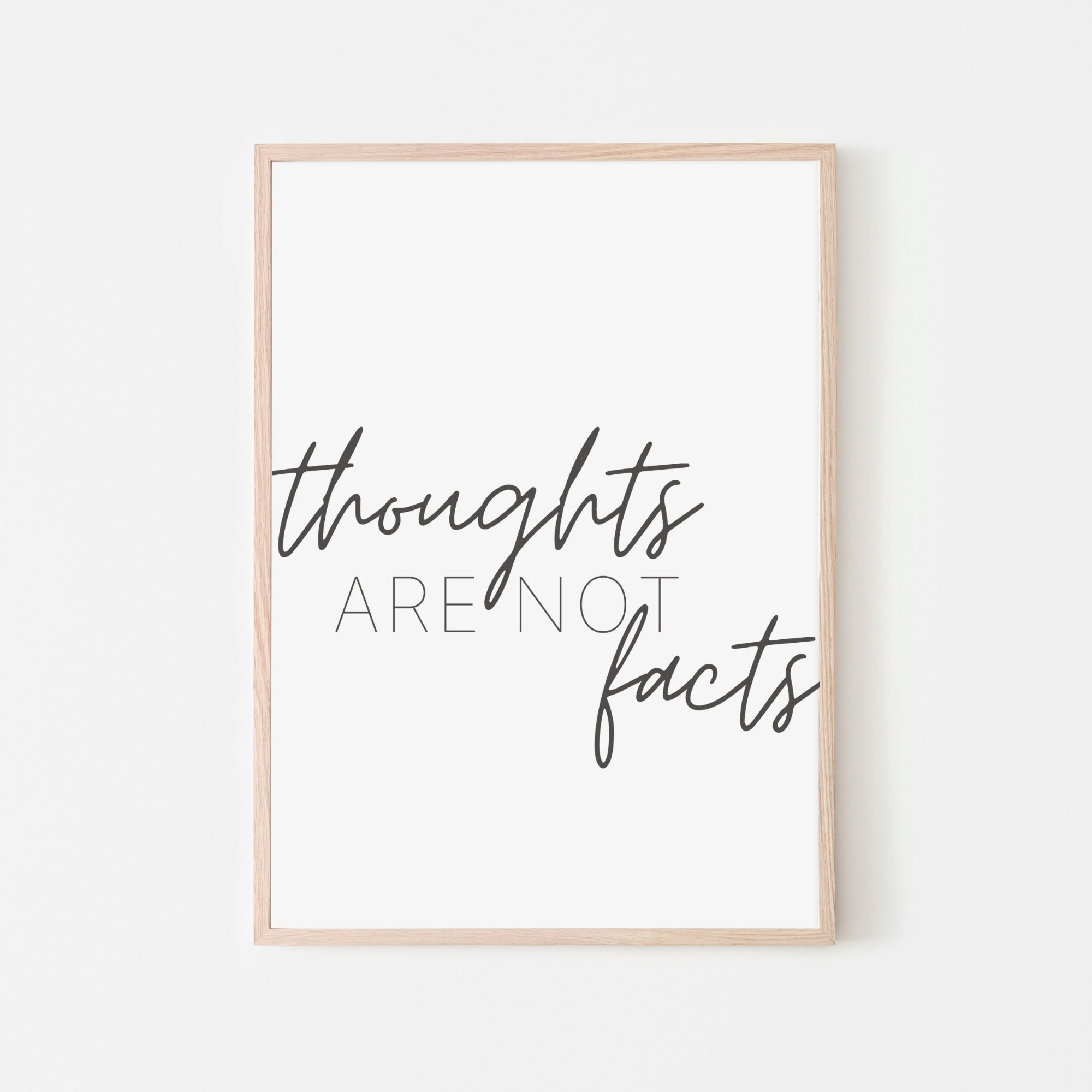 Thoughts Are Not Facts Therapy Visual Aid Reminder - Etsy
