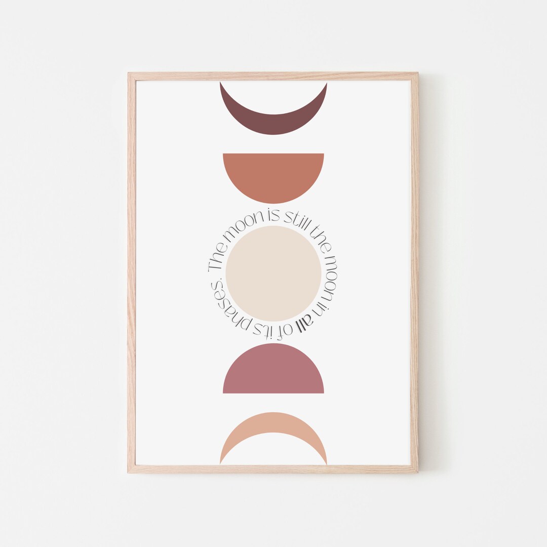 Moon Phase | Boho | Wall Art | Modern | Minimalist | Digital Print ...