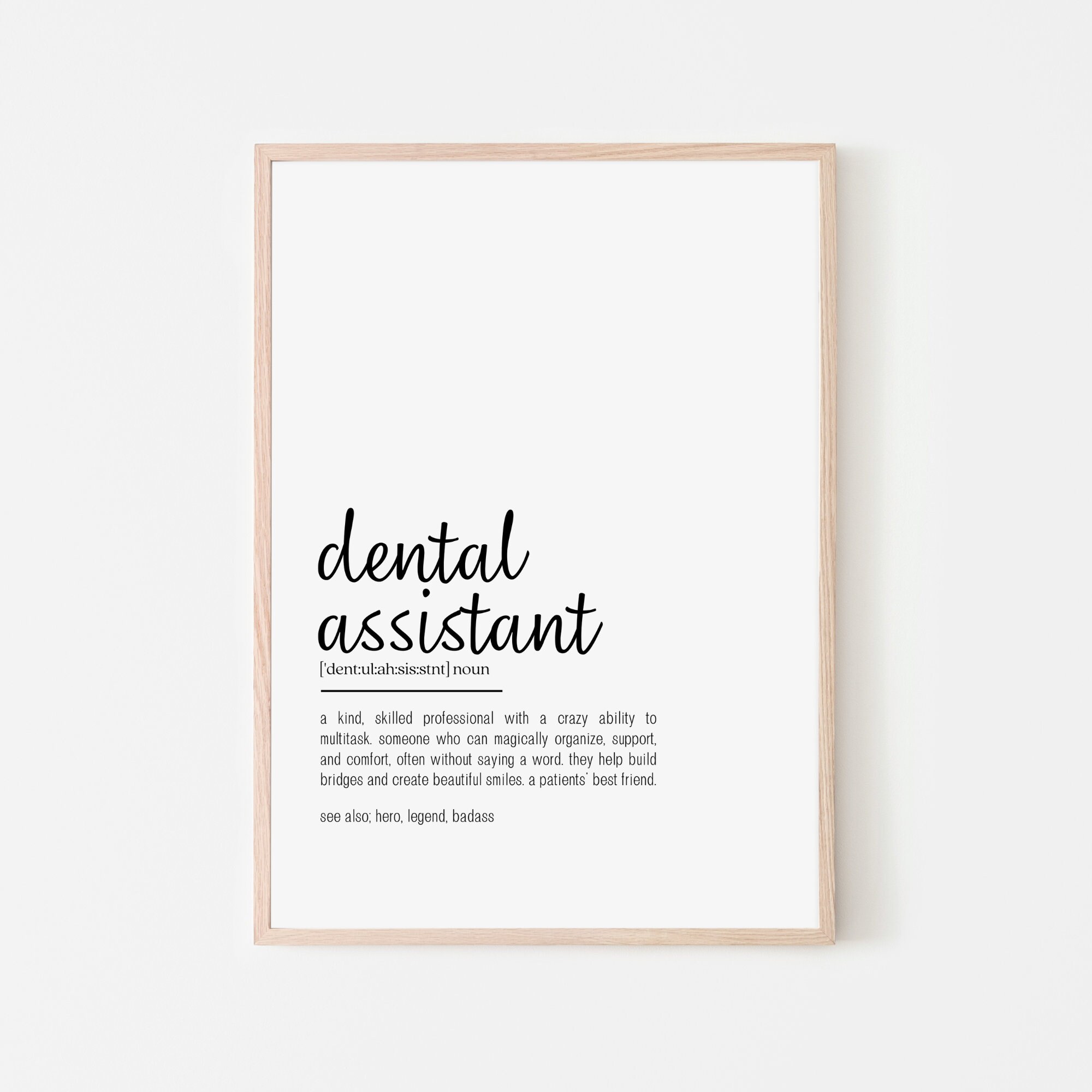 Dental Assistant | Medical | Office Decor | Wall Art | Digital Print ...