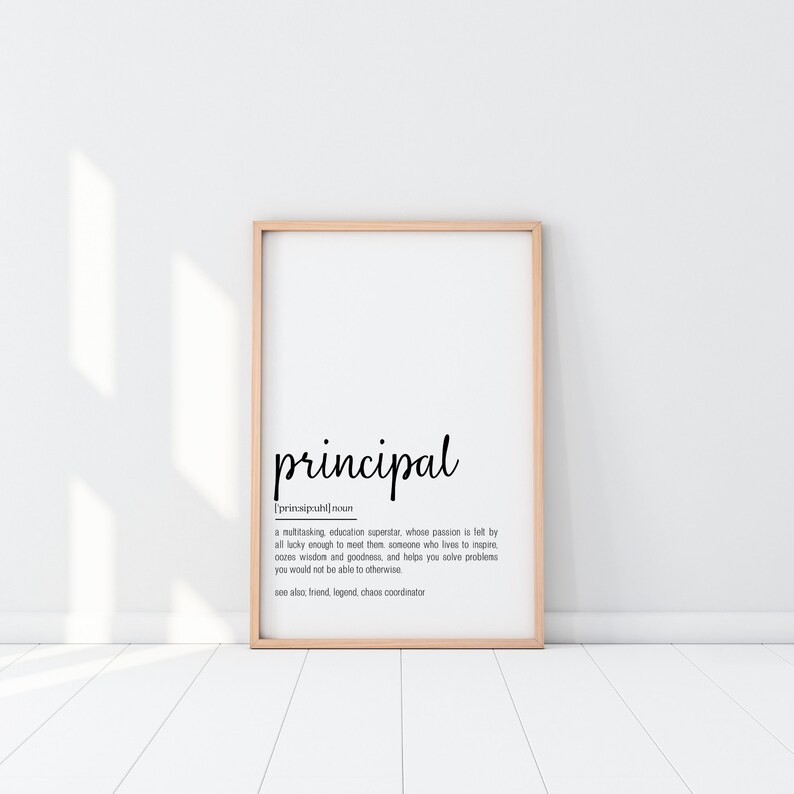 Principal | School | Humor | Office Decor | Digital Print | Wall Art - Etsy