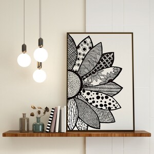 Meraki | Flowers | Geometric | Digital Print | Wall Art | Boho - Etsy