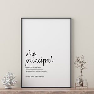 Vice Principal | Education | School | Digital Print | Wall Art - Etsy