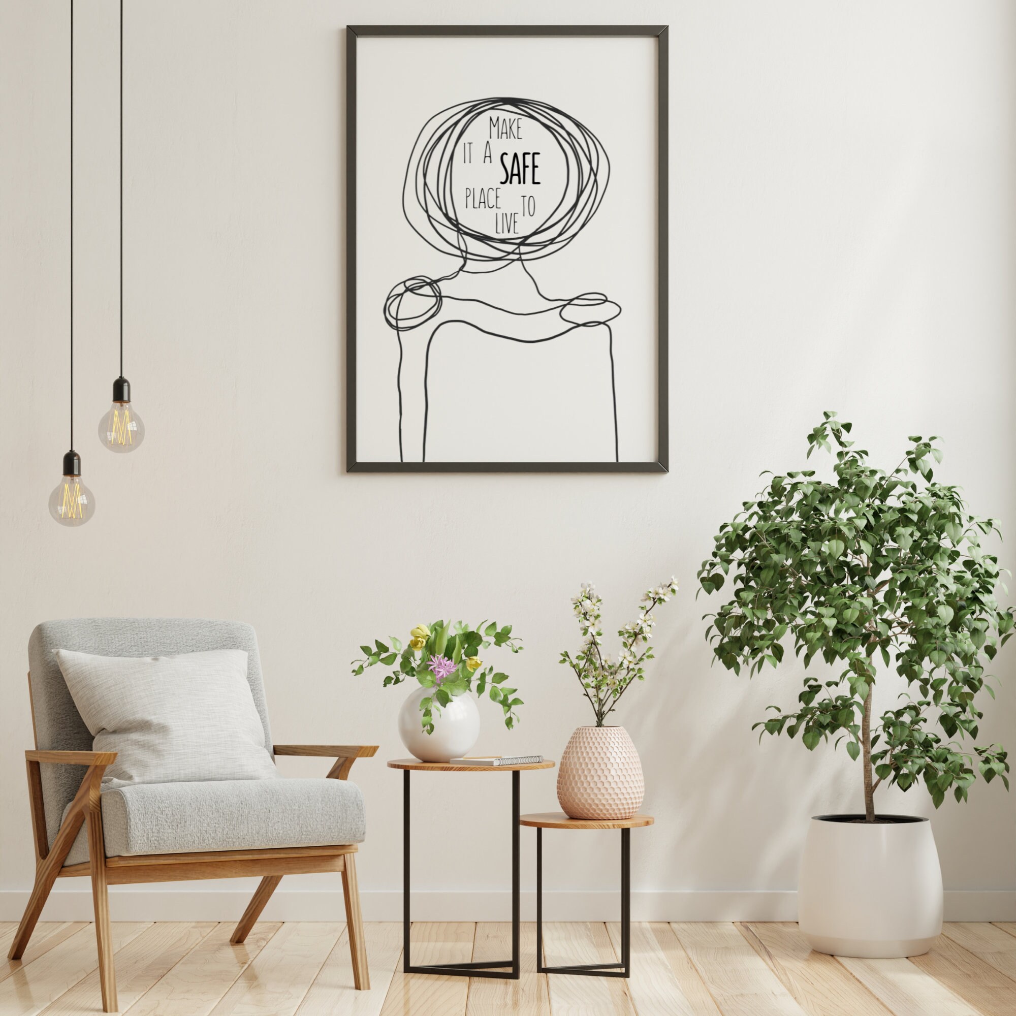 Safe Place | Mental Health | Art Print | Therapy | Trauma | Recovery ...