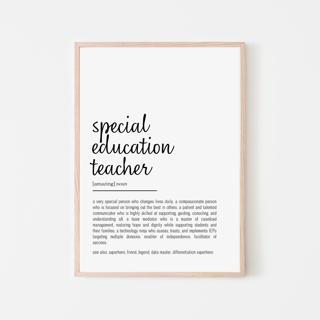 Special Ed Teacher | School | Digital Print | Wall Art | Education - Etsy