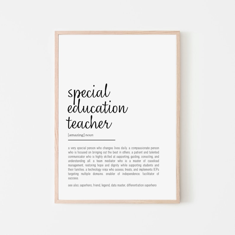 Special Ed Teacher | School | Digital Print | Wall Art | Education - Etsy