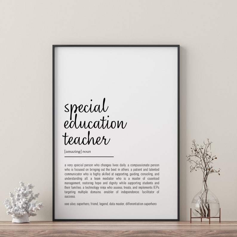 Special Ed Teacher | School | Digital Print | Wall Art | Education - Etsy