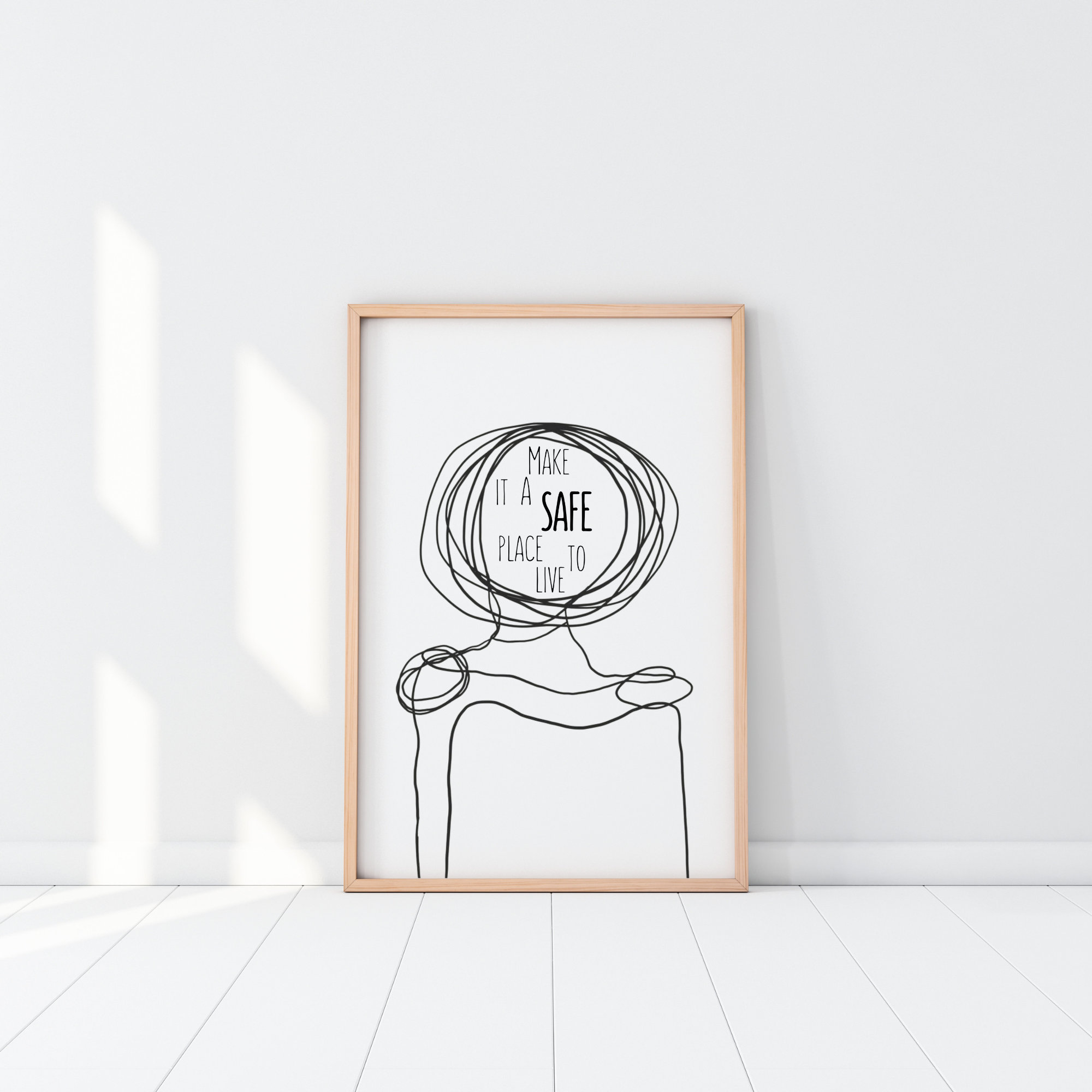 Safe Place | Mental Health | Art Print | Therapy | Trauma | Recovery ...