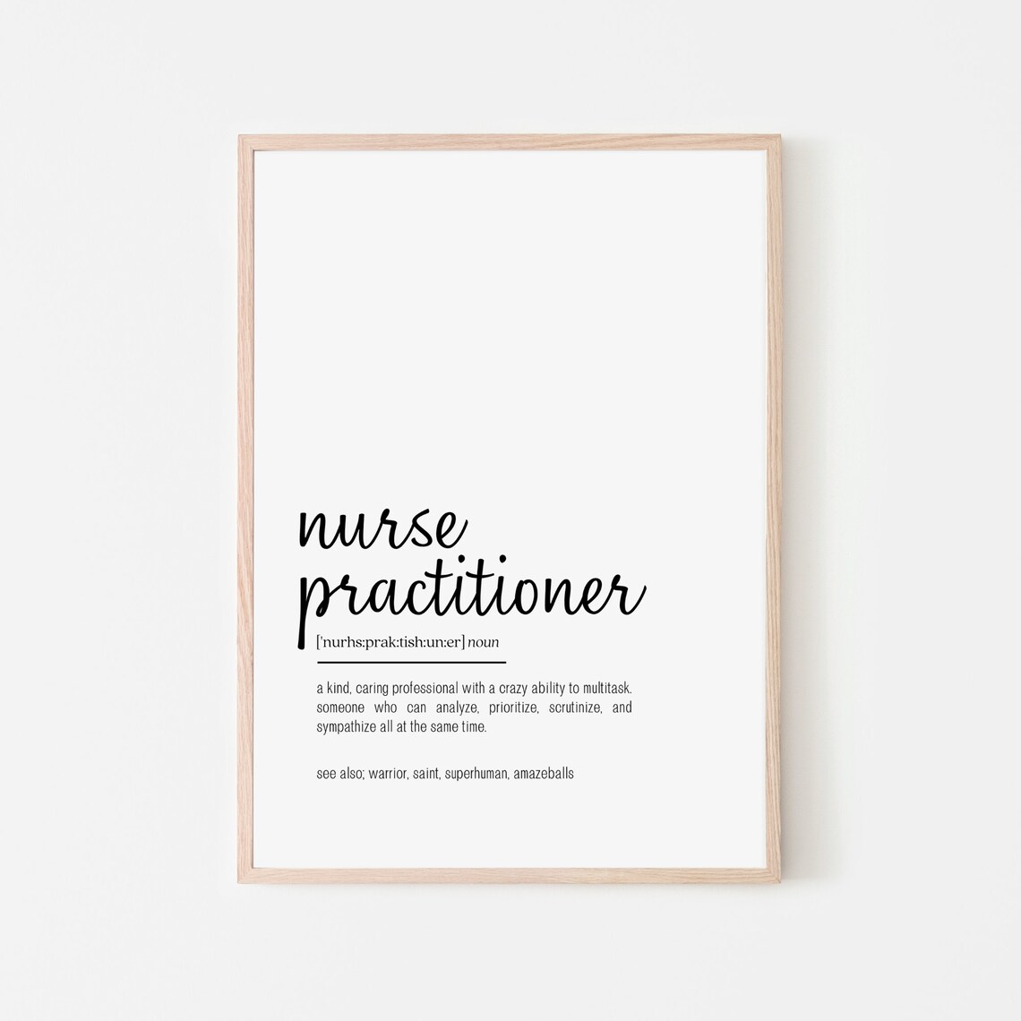 Nurse Practitioner | Medical | Wall Art | Digital Print | Science ...