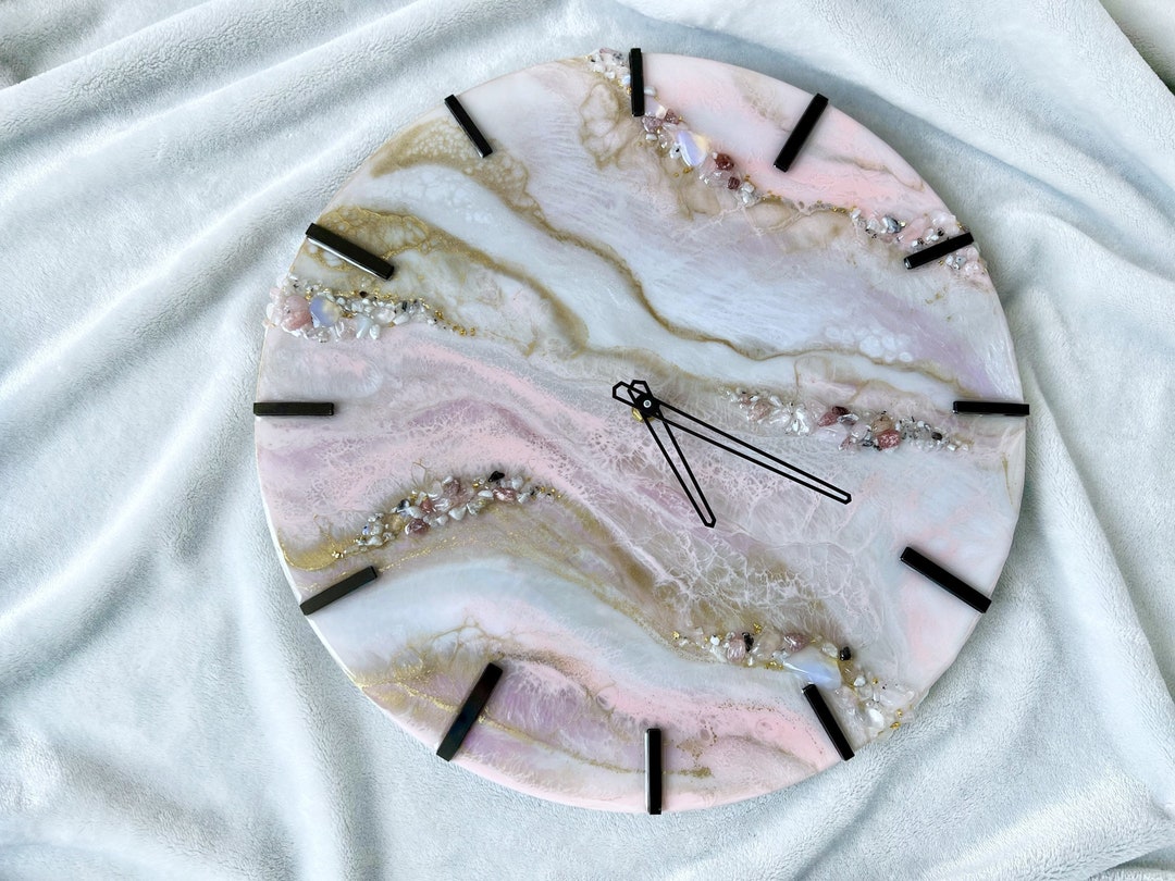 Dusty Pink Unique Wall Clock. Modern Wall Clock, Mothers Day Gift ...