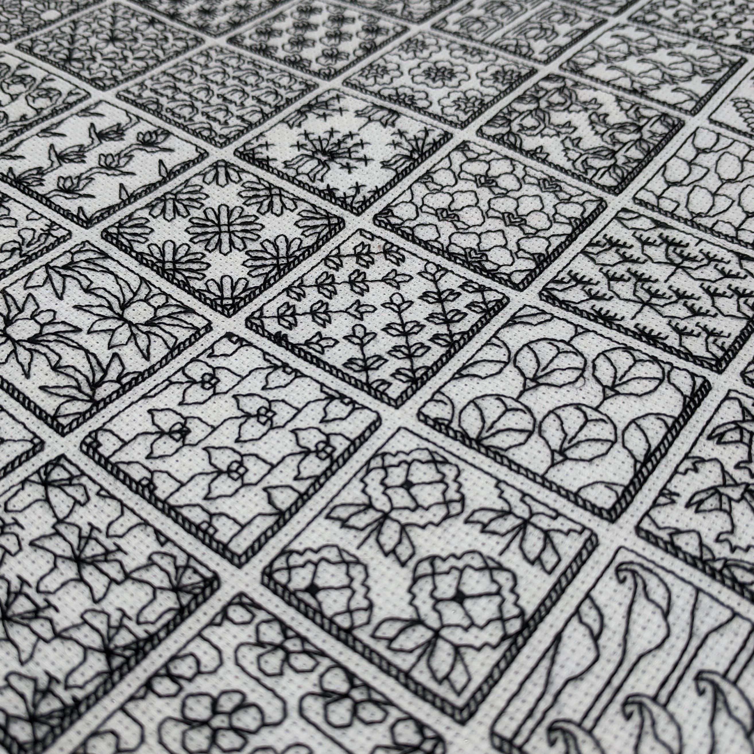 66 Botanical Blocks PDF Blackwork Embroidery PDF Blackwork | Etsy