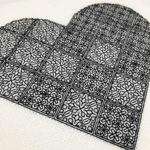 Danish Heart Blackwork Pattern, PDF Blackwork Embroidery Chart, PDF ...